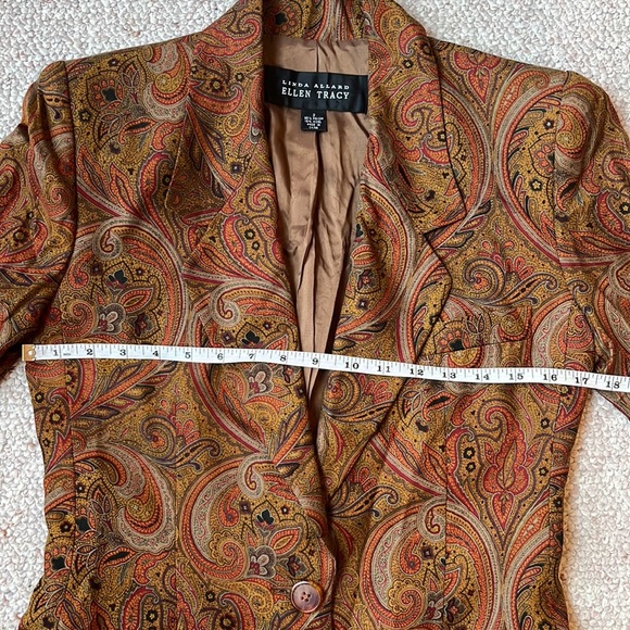 Ellen Tracy | Jackets & Coats | Nwot Paisley Mens Cut Blazer 24 | Poshmark